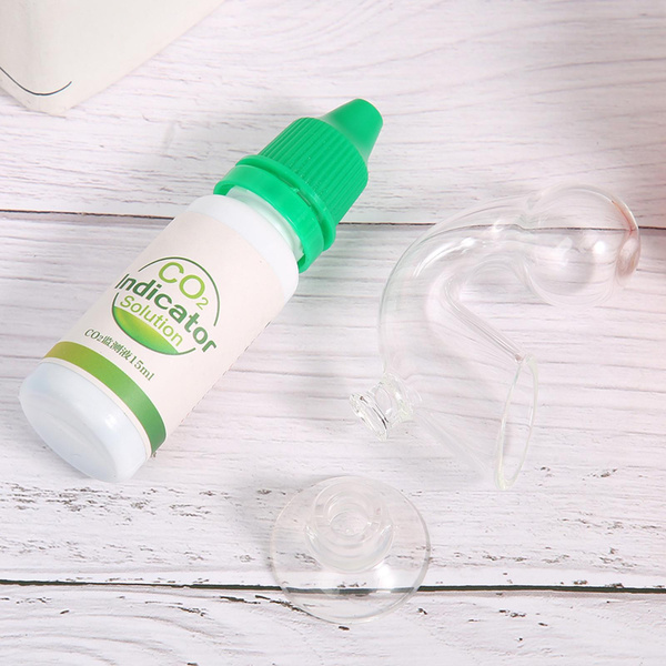 CO2 Drop Checker Solution Glass Aquarium CO2 Indicator Fish Carbon ...