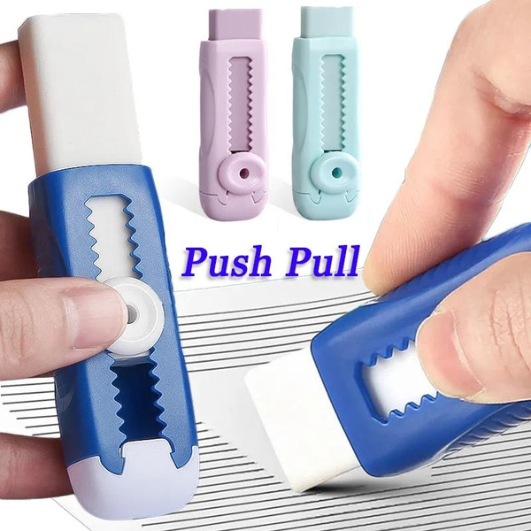 Pencil Eraser Useful Labor-saving Push Pull Rubber Creative Wiping ...