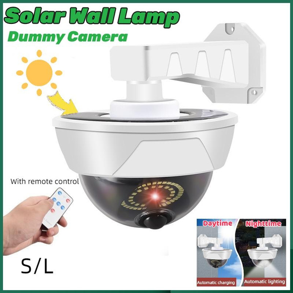 Outdoor Solar Wall Lamp Dummy Camera Fake LED Solar Power Video ...