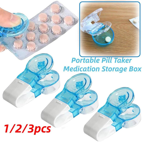 3pc Portable Pill Taker Medication Storage Box Anti Pollution Pill ...