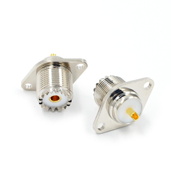UHF SL16 SO239 female 2 hole Female Jack with rhombic flange soldering ...