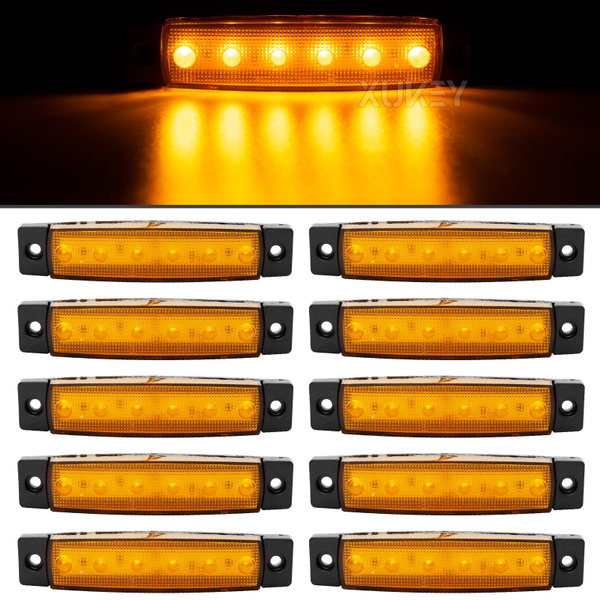 10pcs LED Light Bar Signal Side Marker Light Front Rear Indicator ...
