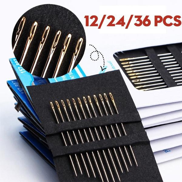 12 24 36pcs Blind Needle Elderly Needle Side Hole Hand Household Sewing