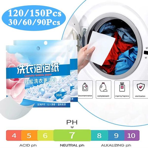 30/60/90/120/150 PCS Laundry Detergent Sheets Easy Dissolve Laundry ...