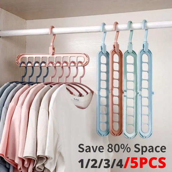 5/4/3/2/1PCS 360 º Rotation Hanger Organizer, Closet Space Savers ...