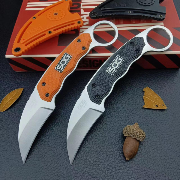 Outdoor Camping Survival EDC Knife SOG Tactical Bear Claw Fixed Blade ...