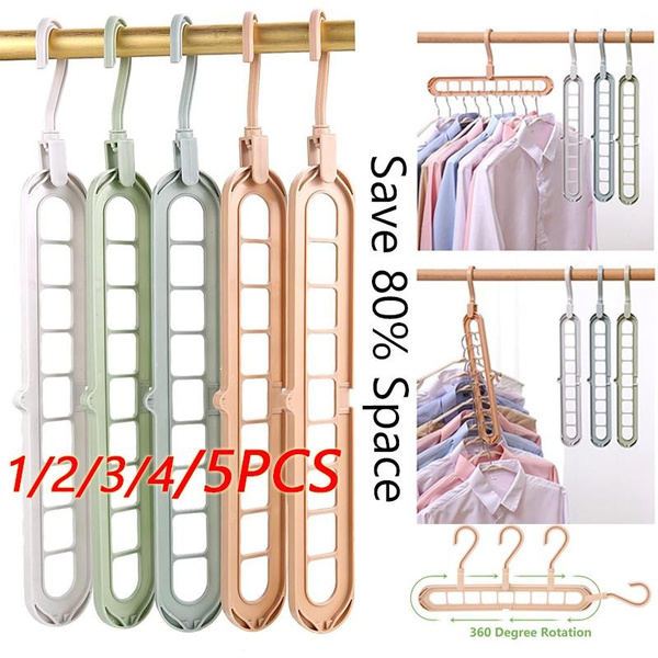 Magic Clothes Hangers with 9 Holes, Closet Organizers and Storage Space ...