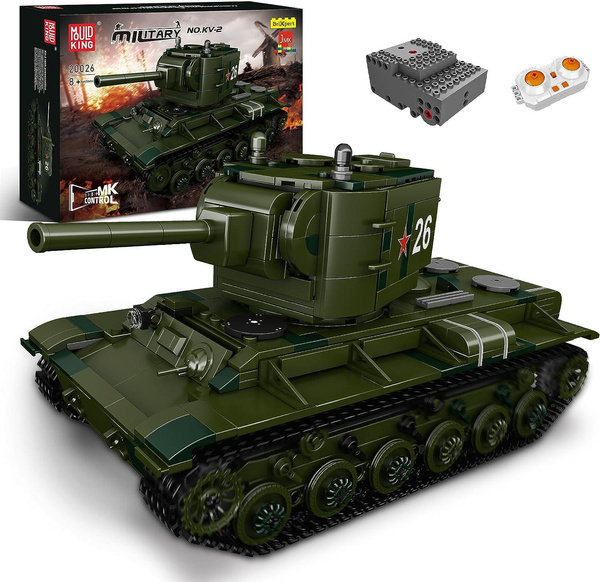 MOULD KING 20026 Technical Remote Controlled Heavy Tank KV-2 Model Kit ...