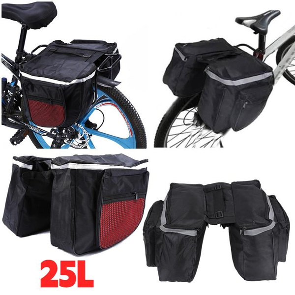 25L Waterproof Mountain Road Bike Rack RearSeat Tail Carrier Bike Rear ...