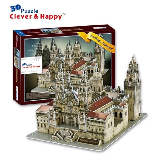 3D Paper Puzzle Building Model Toy Catedral De Santiago Compostela ...
