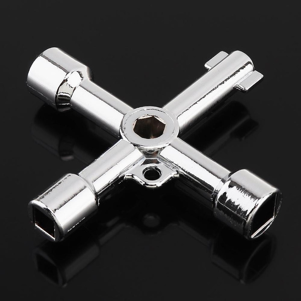 4 Way Key Multi Functional Utilities Key Plumbing Key Wrench Plumber