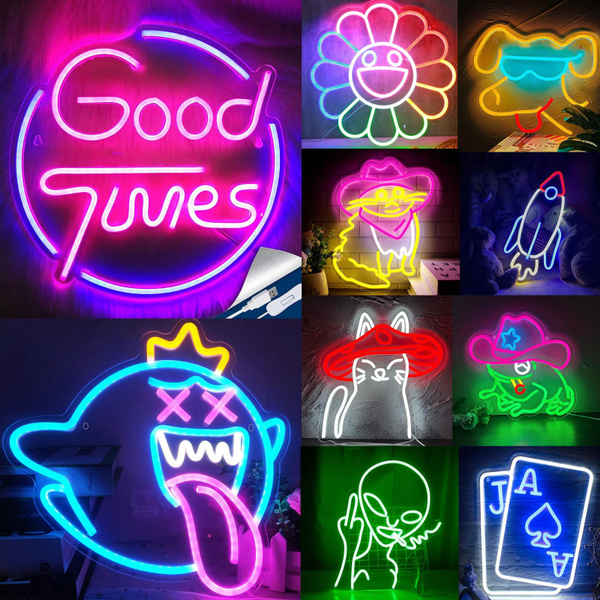 Sinal de néon led decoração de parede sinal de néon com interruptor de ...