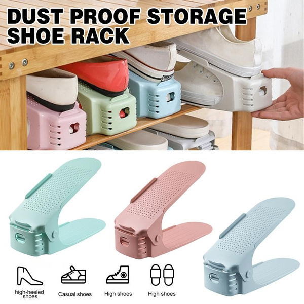 Shoe Slots Organizer Double Space Shoes Rack Adjustable Shoe Stacker ...