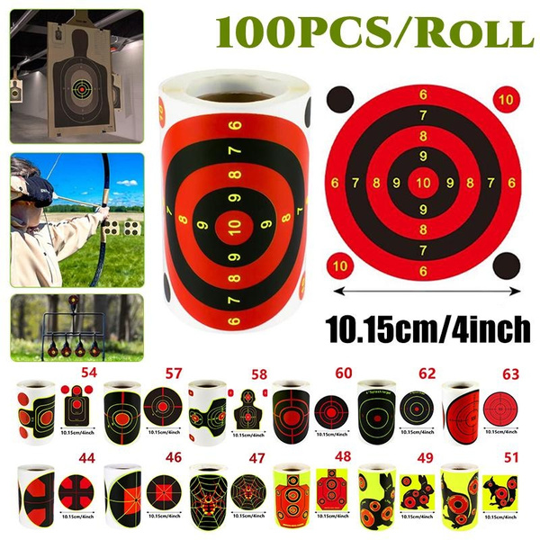 100PCS/Roll New 24 Types Shooting Target Large Size Adhesive Shooting ...
