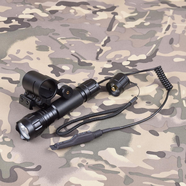 Tactical Metal Guns Light With Red Green Dot Laser Pointer Sight For 20 ...