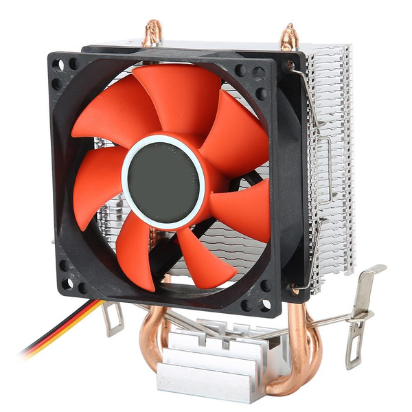 CPU Cooler 2 Heat Pipes High Low Noise Fan CPU Fan PC Heat Sink Cooling ...