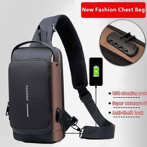 Fashion Mens Chest Bag High Quality Sling Backpack Waterproof Anti ...