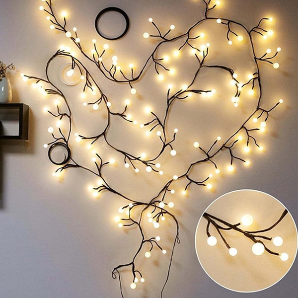 Vines with Lights for Home Decor, Christmas Decorations 8.2ft Bendable ...