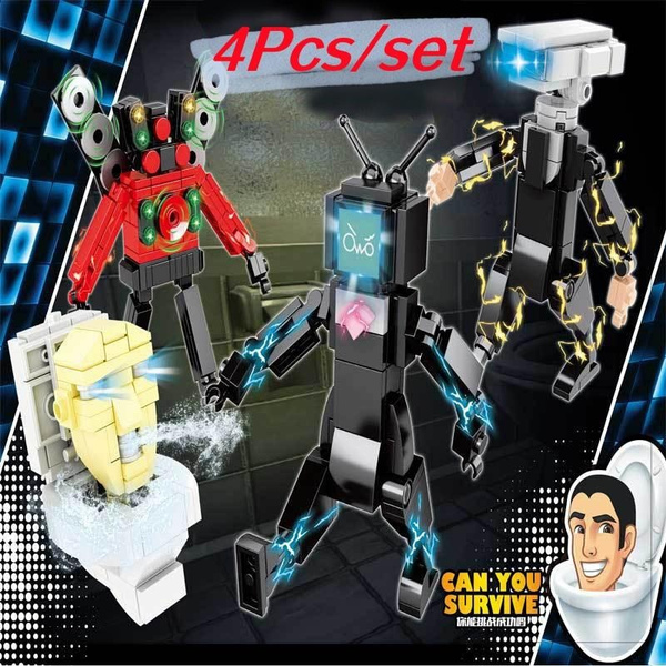 4Pcs/set Skobidi Toilet Building Blocks TV Man/ Skibidi Toilet ... 4Pcs/set Skobidi Toilet Building Blocks TV Man/ Skibidi Toilet ...