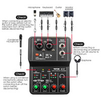 Audio Interface Professional Recording Sound Card 16bit/48kHz Mini USB ...