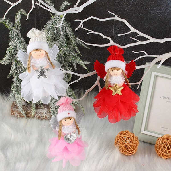 3/2/1Pcs Christmas Angel Doll Pendant Angel Elf Xmas Decoration ...