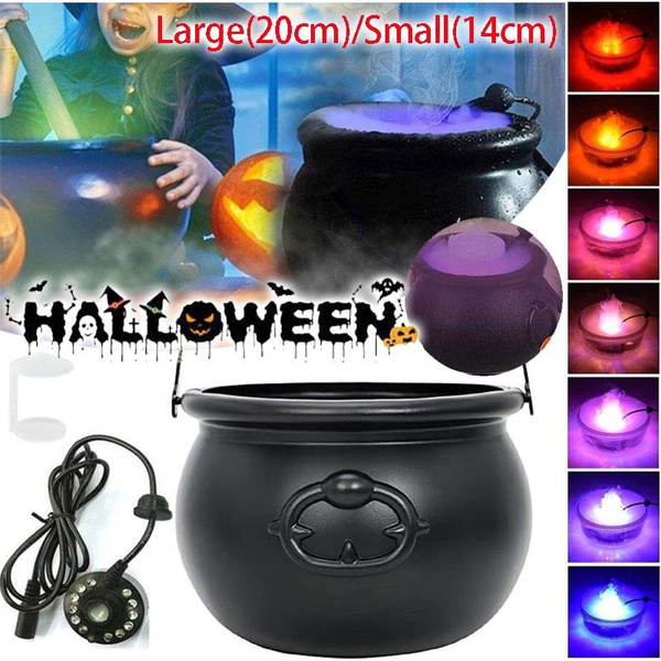 New Halloween Black Cauldron with Mist Maker Witch Jar Set Halloween ...