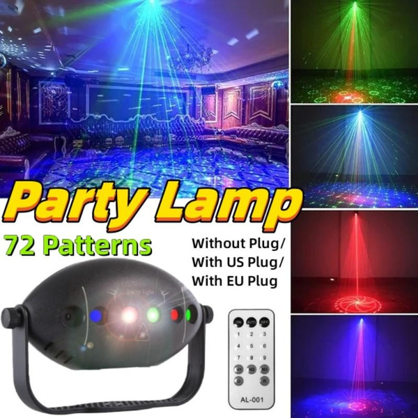 New Stage DJ Laser Projector Music Party Lamp 72 Patterns Disco Club ...