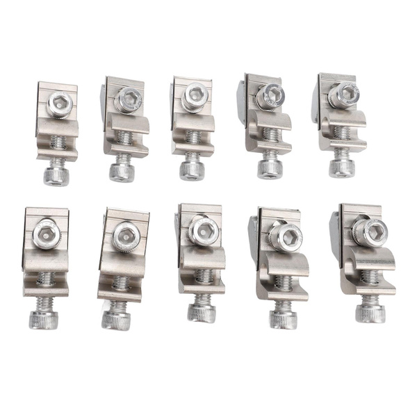 10Pcs Solar Grounding Lugs, Steel Solar Panel Earthing Ground Lug Cable ...