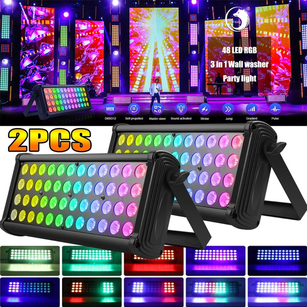 RGBW 48LEDs Three-in-one Color Mixing Rainbow Light Bar DMX Wall Wash ...