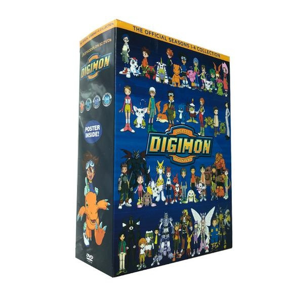 Digimon Complete Series Seasons 1-4 Collection DVD 32-Disc Movies Box ...