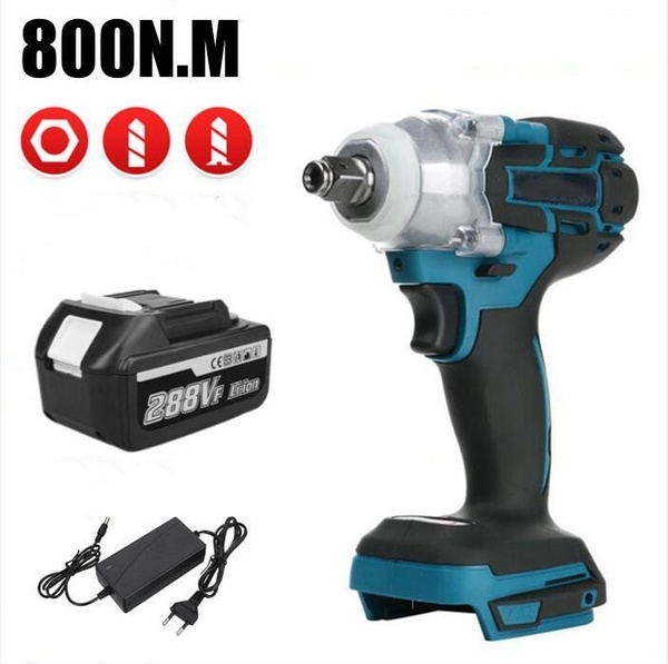 800N.M Brushless Electric Impact Wrench Cordless Electric Wrench 1/2 ...