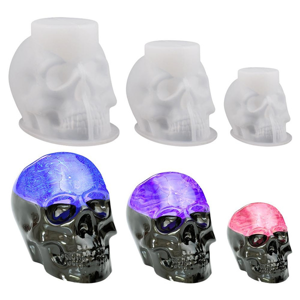 3 Sizes 3D Skull Molds for Resin Plaster Cement Casting | Wish