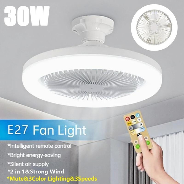 2023New Upgrade 5 Blades Ceiling Coolingfan,10-in Bladeless Strong Wind Fan Bulb E26/E27 ...
