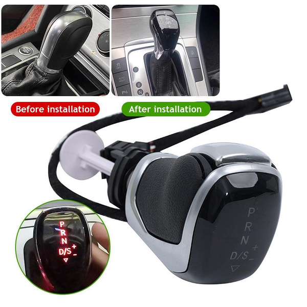 Car Auto LED Electronic Shift Hand Gear Shift Knob Head Lever Leather ...