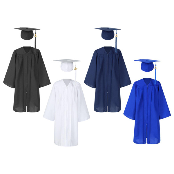 Unisex Kids School Student Uniform Graduation Gown Cap Tassel Preschool ...