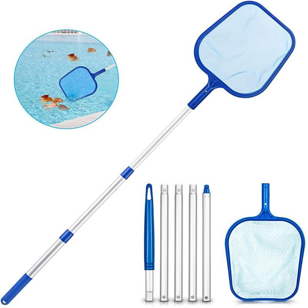 Telescopic Swimming Pool Debris Skimmer Leaf Mesh Net Cleaning Scoop ...