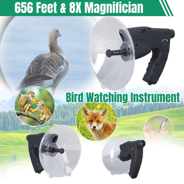 Electronic Bird Call Parabolic Microphone Monocular, Listening Kit With ...