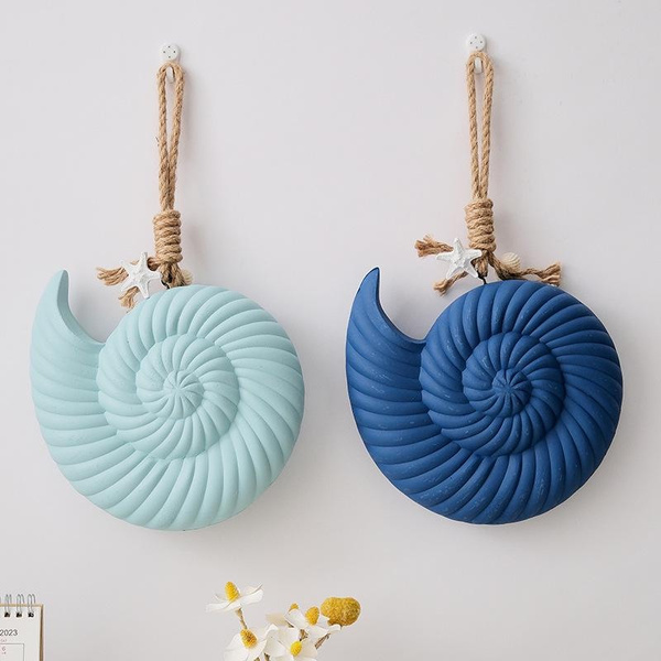 3D Conch Seahorse Bathroom Wall Wood Hanging Decor Art Pool Patio Deck ...