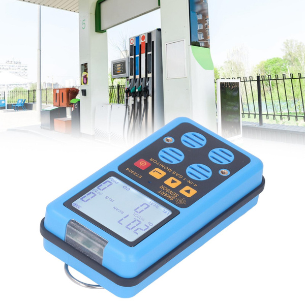 Gas Detector, 4 in 1 CO H2S O2 LEL Rechargeable Multi Gas Monitor ...