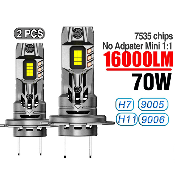 Novsight H7 Car LED Headlight Bulbs 70W 16000LM 7535 Chip White 6500K 9-32V Super Bright Car ...
