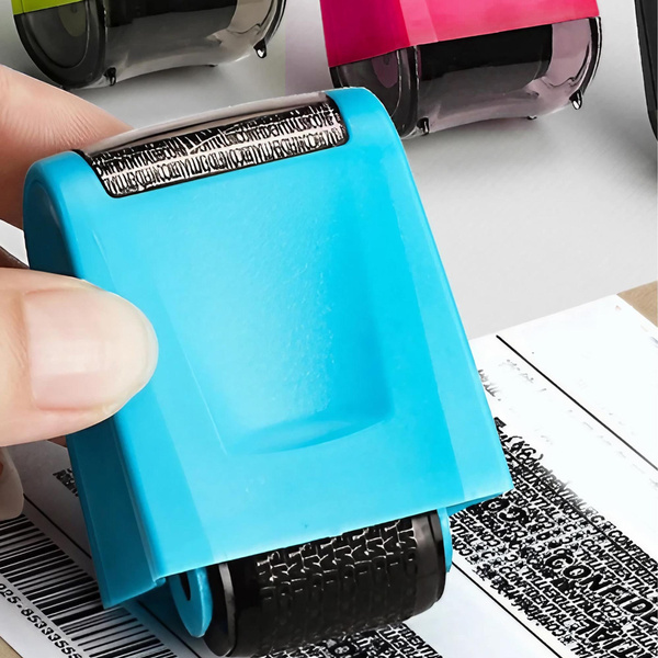 STONEGO 1 PC/2 Pcs Roller Identity Theft Protection Stamps For ID Privacy Confidential Data ...