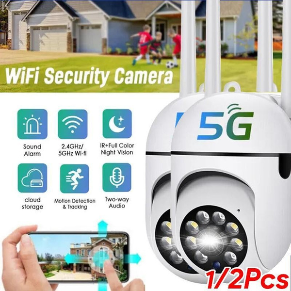 (1/2Pcs)2.4G&5G Wireless Wifi IP Dome Camera Outdoor/Indoor Waterproof ...