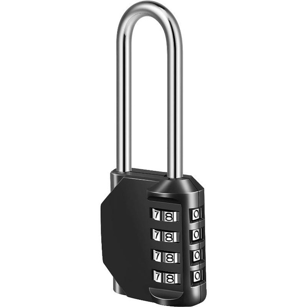 Combination Lock, 4 Digit Combination Padlock for School Gym Sports ...