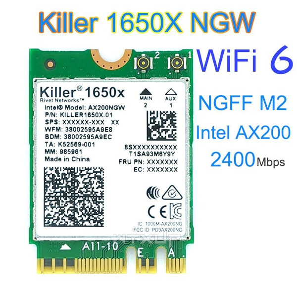 Intel Killer 1650X 3000Mbps Bluetooth 5.1 Notebook Or Desktop Gigabit ...