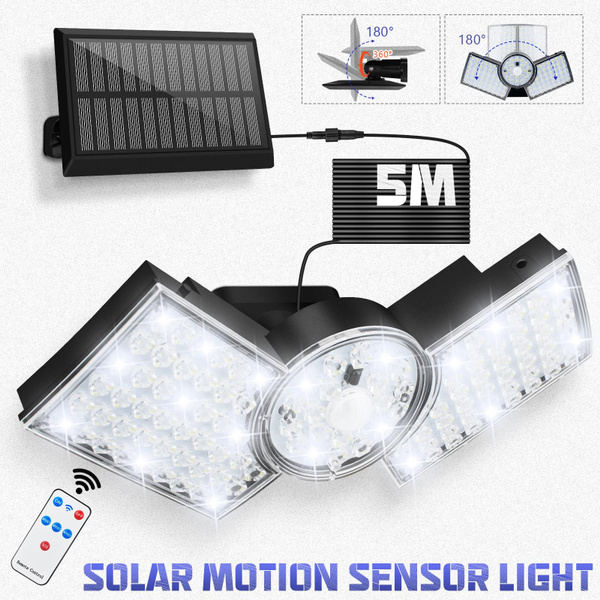 Three-Head Outdoor Solar Split Wall Light 120°Lighting Angle 3 Light ...