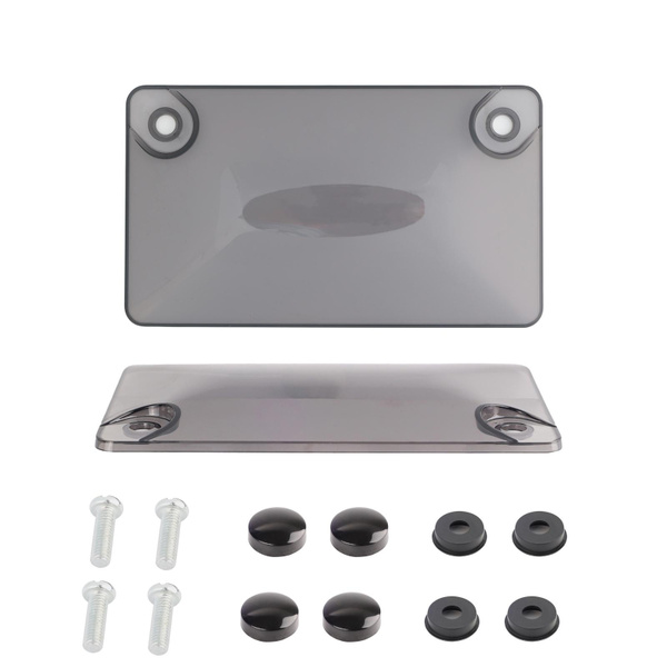 Motorcycle License Plate Cover Bubble Tinted For US Motorcycle License ...