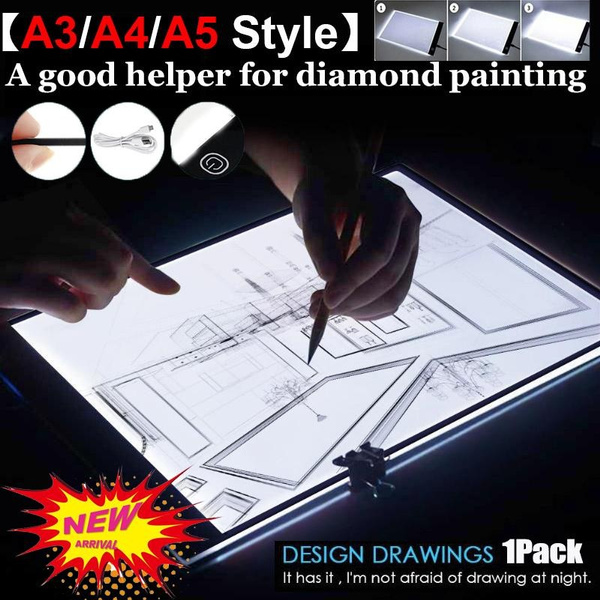 A3 /A4 /A5 LED Light Box Tracing Drawing Light Pad Table Stencil Display USB Ultra Thin Prevent ...
