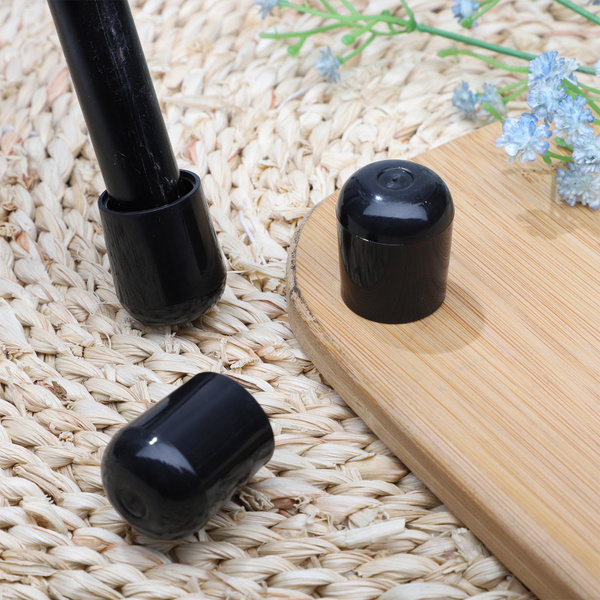 12pcs Round Table Chair Leg Caps Heavy-Duty Plastic Folding Chair Leg ...