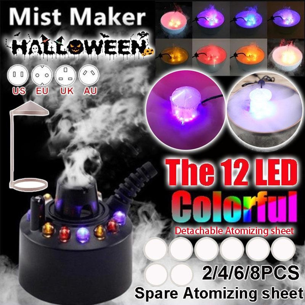 Halloween Mist Maker Atomizer 12 LED Colorful Light Replaceable ...