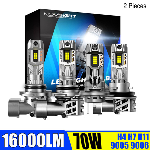 NOVSIGHT Car Led H7 Car Headlight Bulbs 9005 9006 70W 16000LM 6500K ...